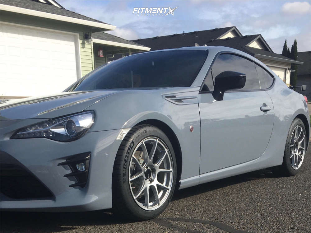 2018 Toyota 86 GT with 17x8 Enkei Tsv and Michelin 225x45 on Lowering ...