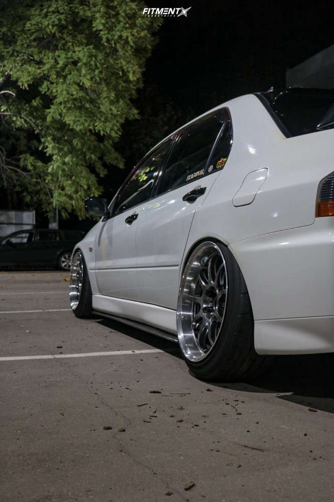 2003 Mitsubishi Lancer Evolution with 18x9.5 Work Emotion D9r and ...