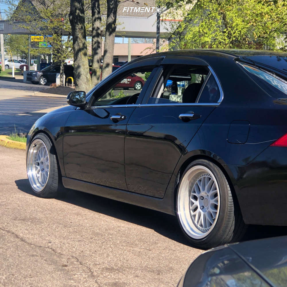 2004 Acura TSX Base with 18x9.5 ESR Sr01 and Milestar 225x40 on Coilovers | 1690797 | Fitment ...