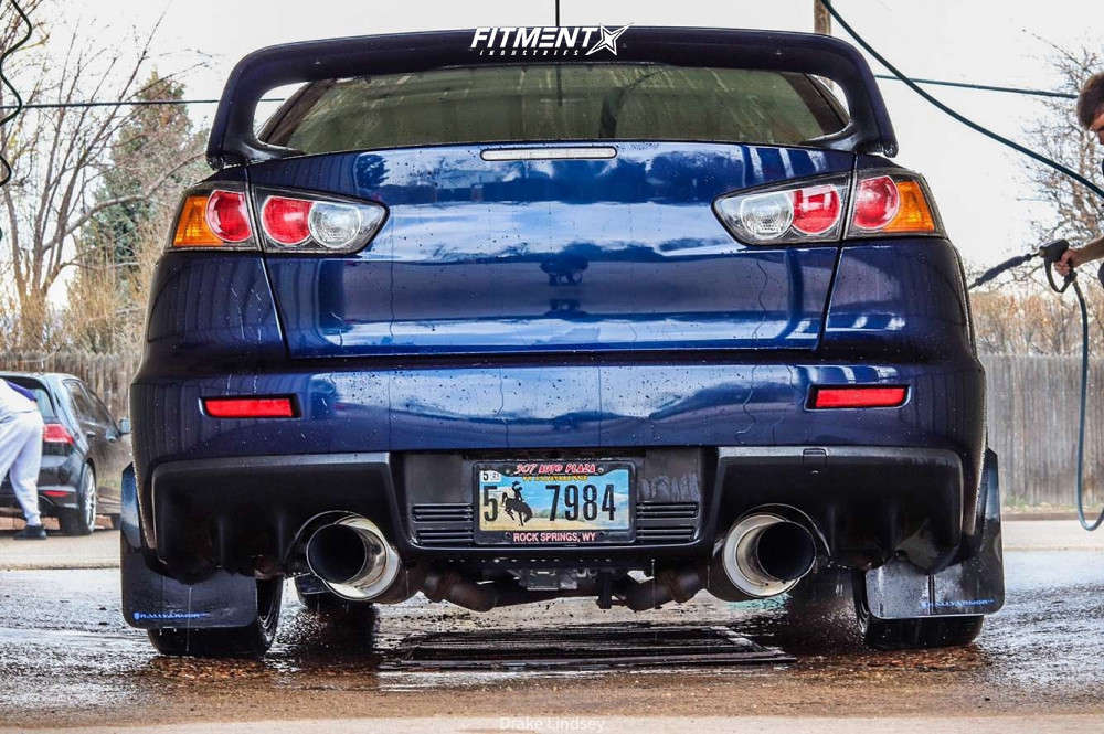 2014 Mitsubishi Lancer Evolution GSR with 18x8.5 Rotiform Blq and Nitto ...