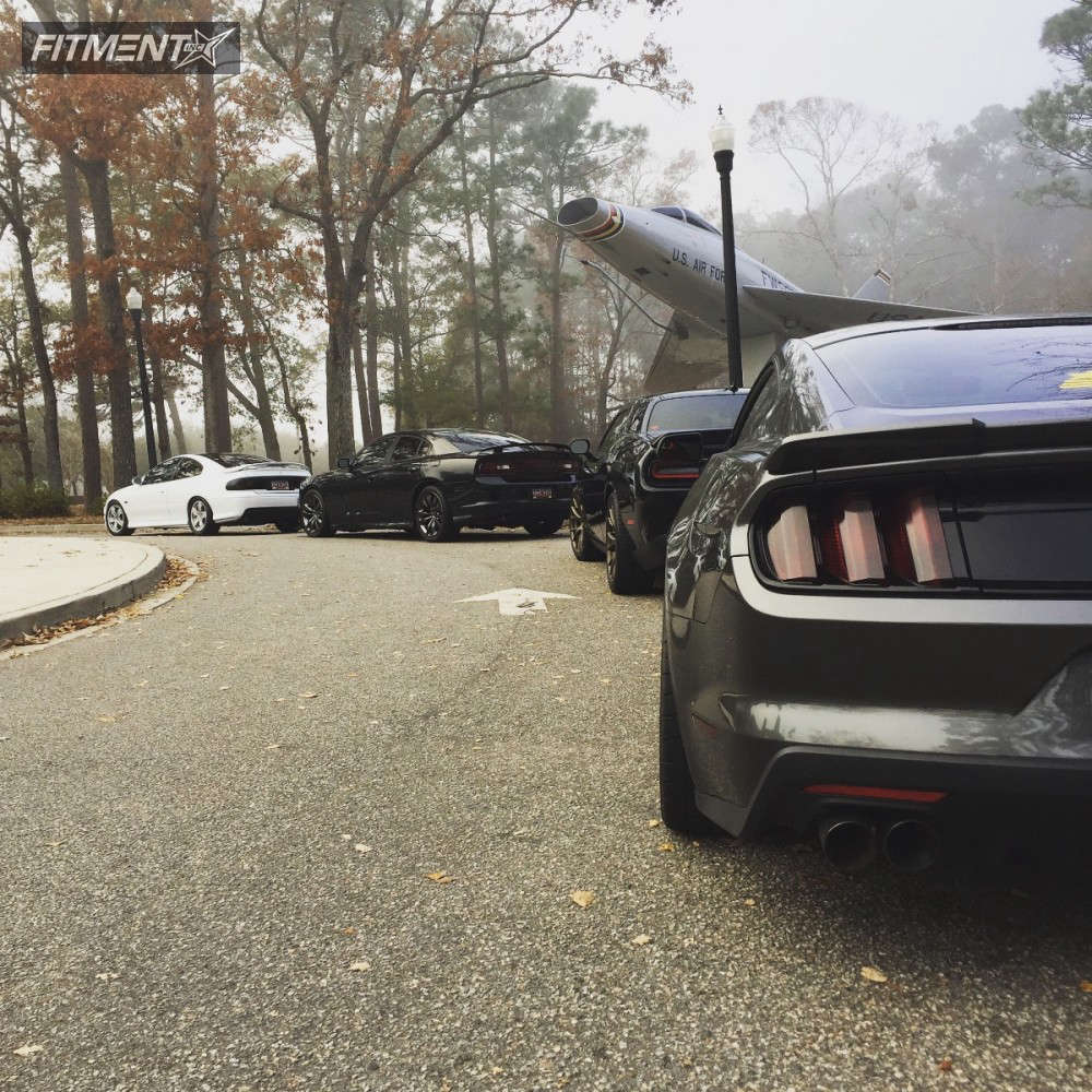 2015 Ford Mustang GT with 20x9.5 Ruff R1 and Nitto 27x10.5 on Lowering ...