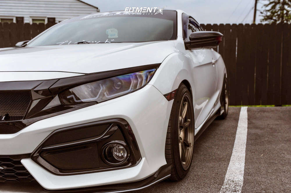 2018 Honda Civic Si with 18x9.5 Konig Lockout and Goodyear 235x40 on ...
