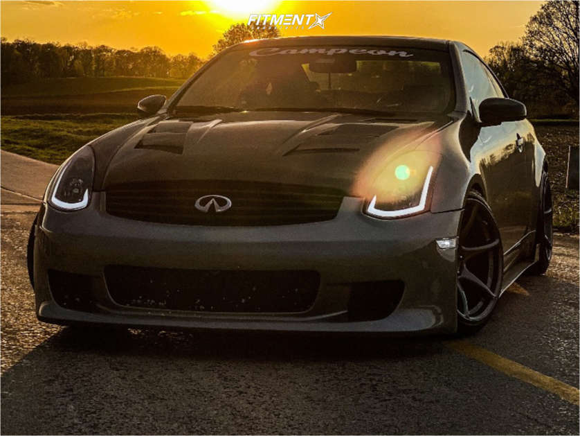 2007 INFINITI G35 2dr Coupe (3.5L 6cyl 6M) with 18x10.5 Kansei Tandem ...