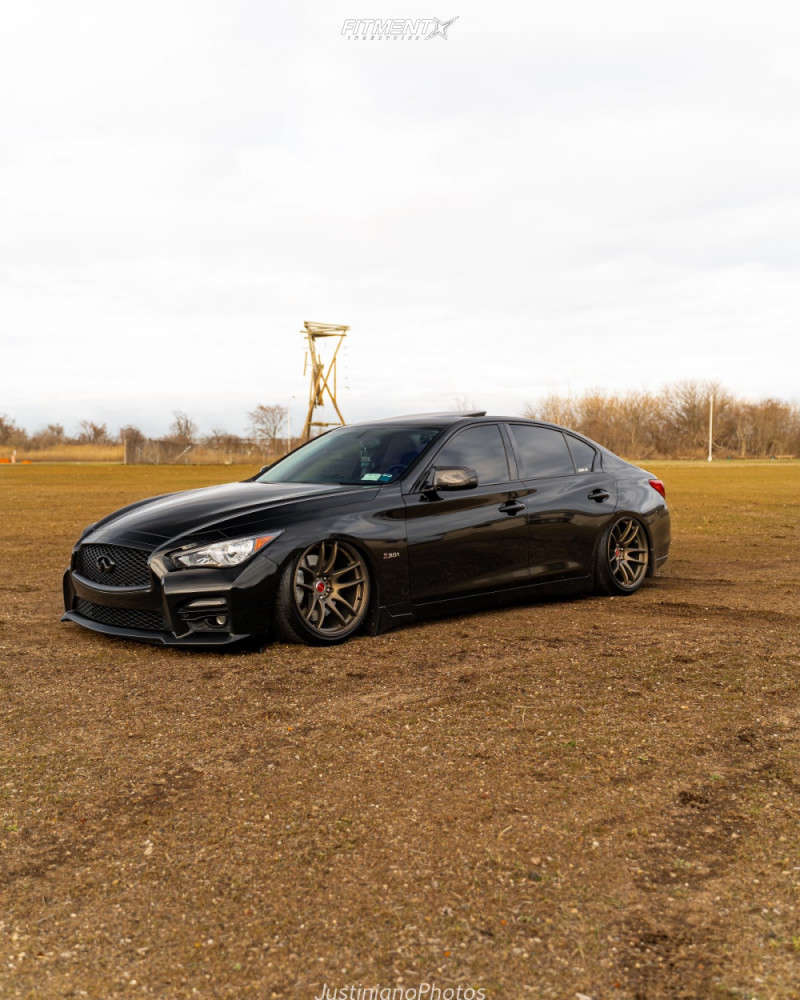 2016 INFINITI Q50 Red Sport 400 with 19x10.5 Work Emotion Cr Kiwami and ...