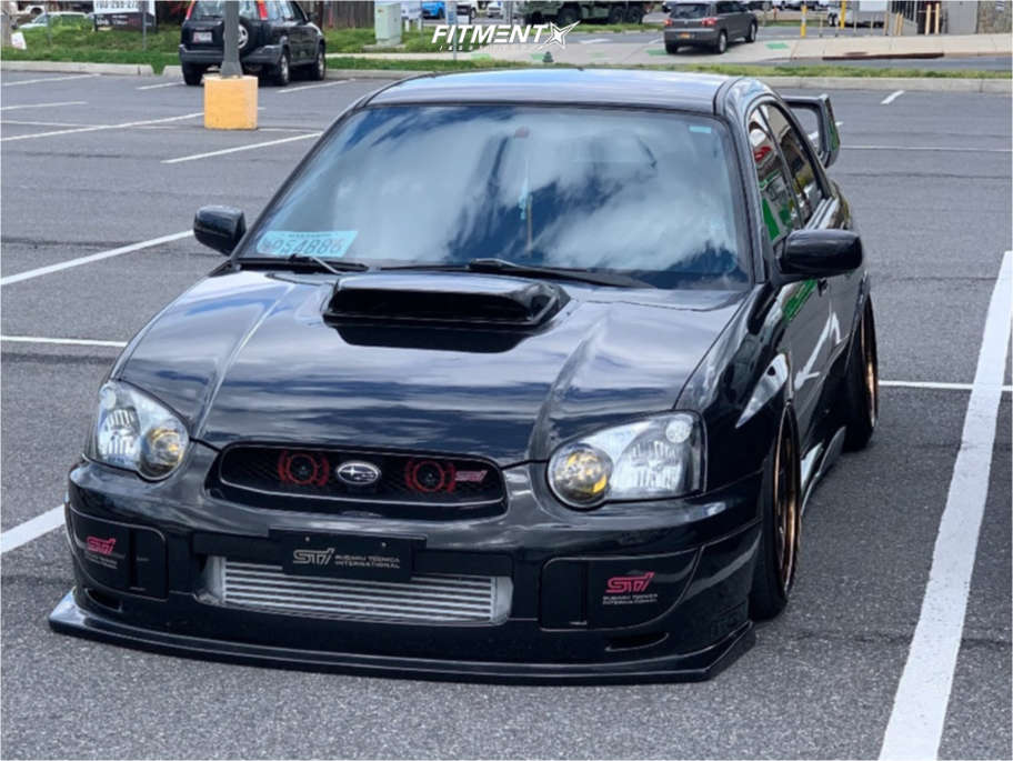 2005 Subaru WRX STI Base with 18x9.5 Work Meister S1 3p and Federal ...