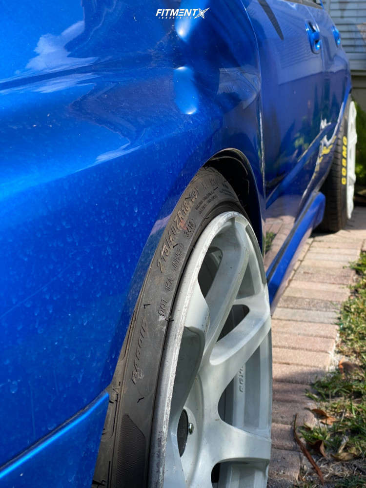 2003 Subaru Impreza WRX with 18x9 Cosmis Racing Mr7 and Cosmo 215x40 on ...