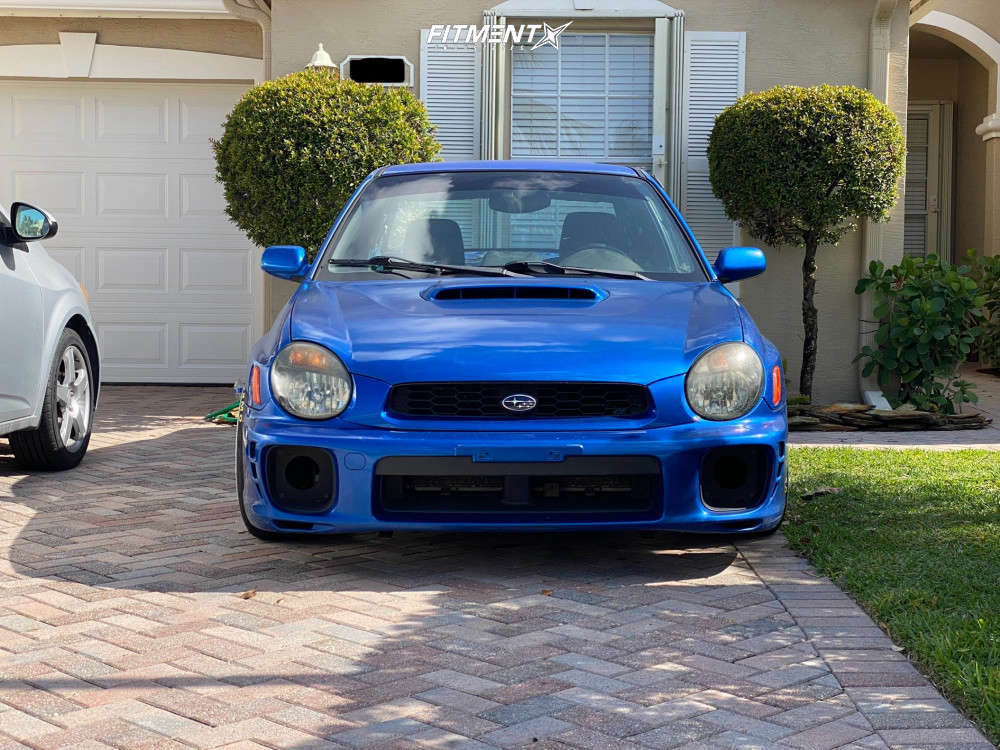2003 Subaru Impreza WRX with 18x9 Cosmis Racing Mr7 and Cosmo 215x40 on ...