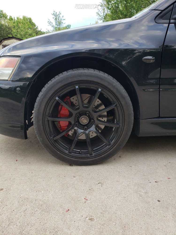 2006 Mitsubishi Lancer Evolution with 18x9.5 Rota G-force and Michelin ...