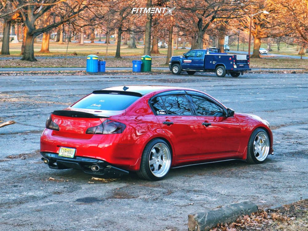 2011 INFINITI G37 X with 19x10.5 ESR Sr06 and Continental 255x35 on Air ...