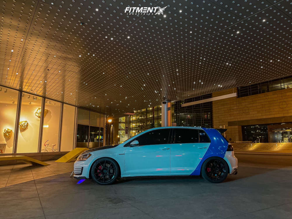 2017 Volkswagen GTI Sport with 18x8.5 Rotiform Kps and Nitto 245x40 on Lowering Springs ...