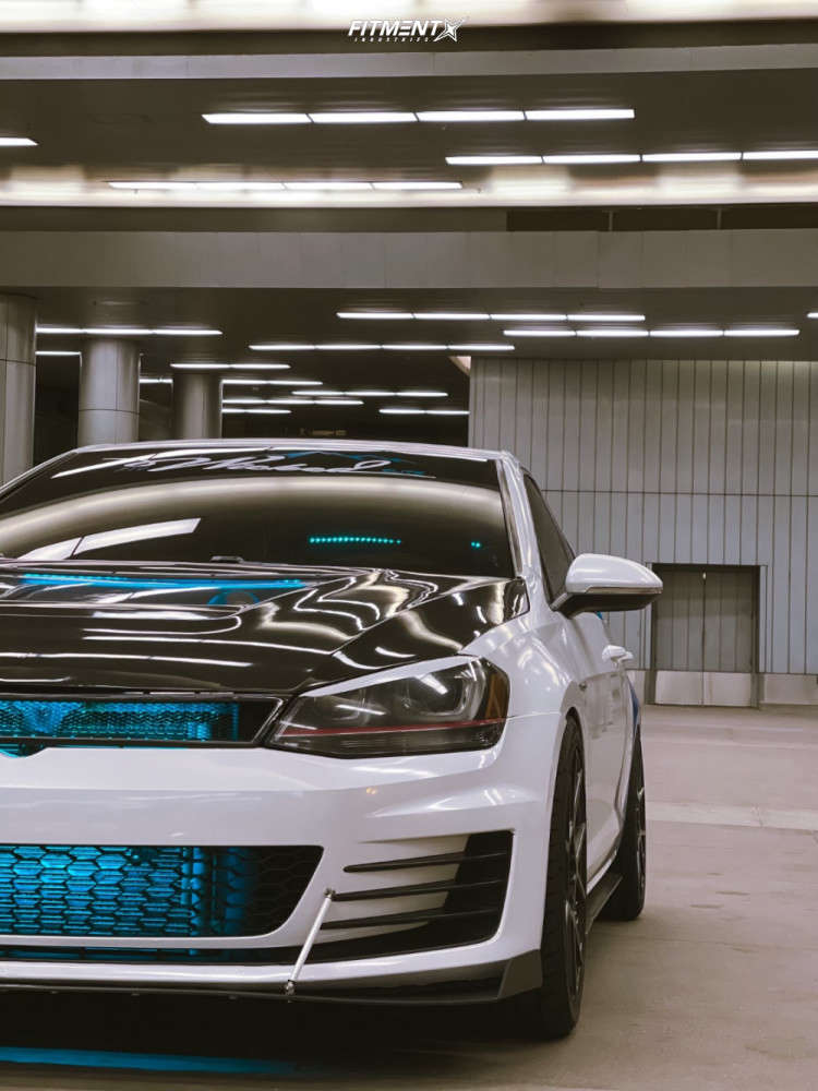 2017 Volkswagen GTI Sport with 18x8.5 Rotiform Kps and Nitto 245x40 on Lowering Springs ...