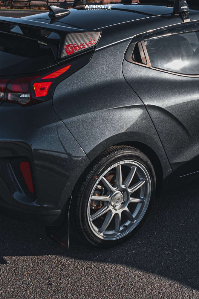 2019 Hyundai Veloster Premium with 18x8.5 Motegi Mr140 and Yokohama ...
