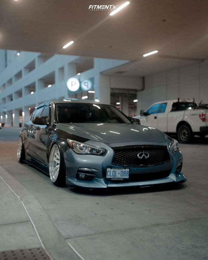 2015 INFINITI Q50 Premium with 19x10 Work Emotion Cr 2p and Ironman 235x35 on Coilovers ...