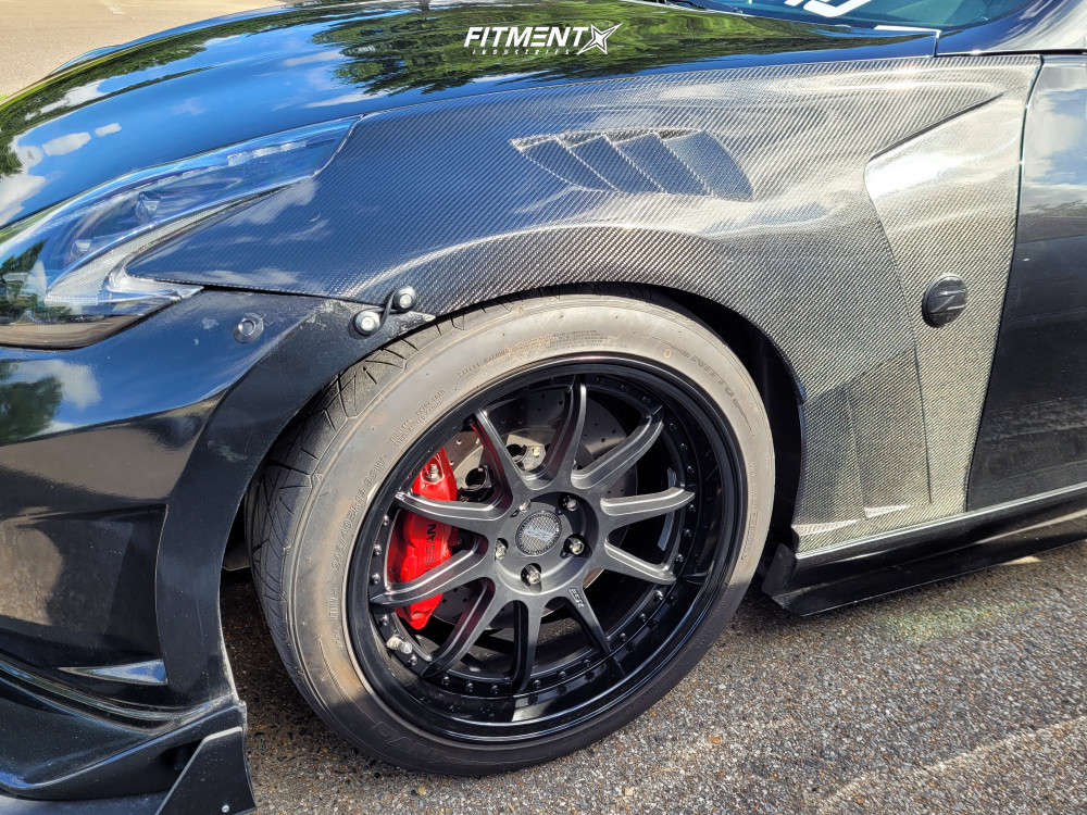 2013 Nissan 370Z Base with 19x9.5 ESR Cs12 and Nitto 245x40 on Lowering ...