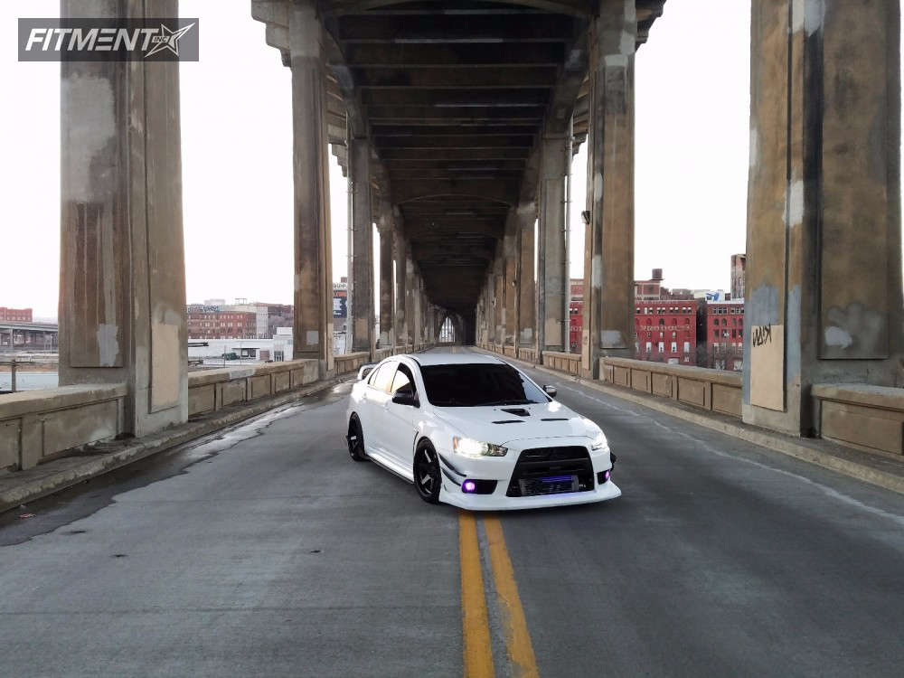 2013 Mitsubishi Lancer Evolution GSR with 18x10.5 Varrstoen Es222 and ...