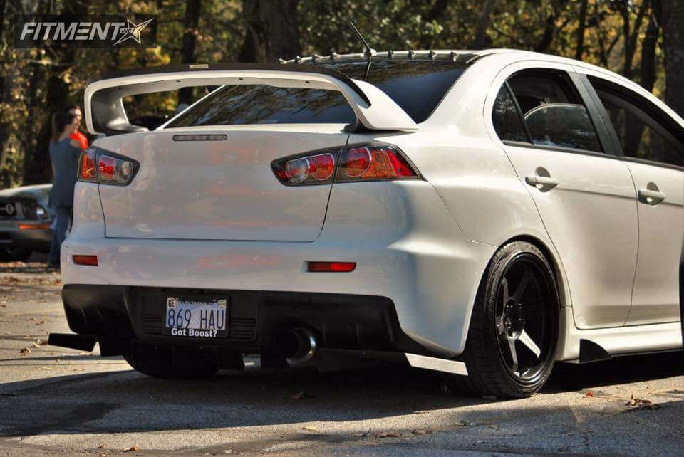 2013 Mitsubishi Lancer Evolution GSR with 18x10.5 Varrstoen Es222 and ...