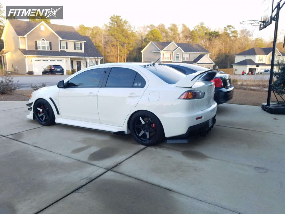 2013 Mitsubishi Lancer Evolution GSR with 18x10.5 Varrstoen Es222 and ...