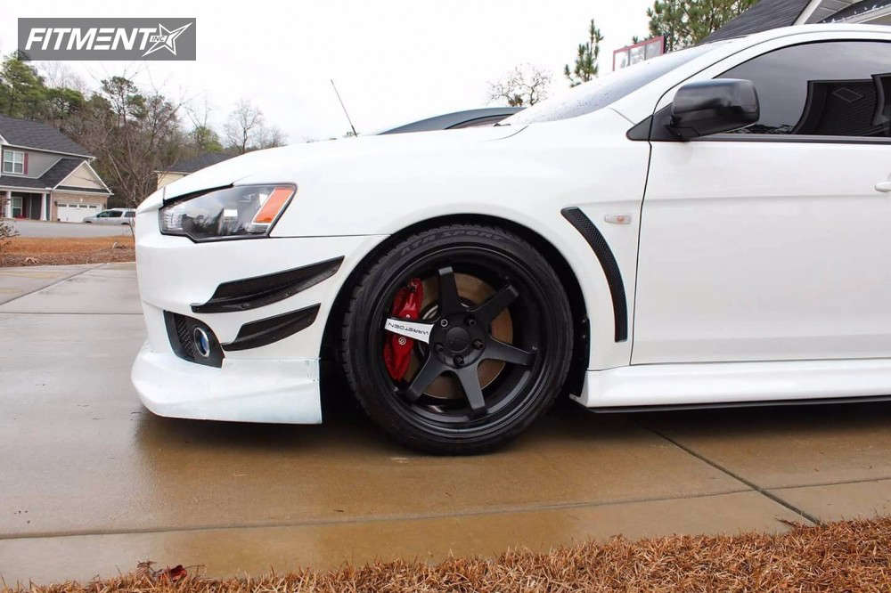 2013 Mitsubishi Lancer Evolution GSR with 18x10.5 Varrstoen Es222 and ...