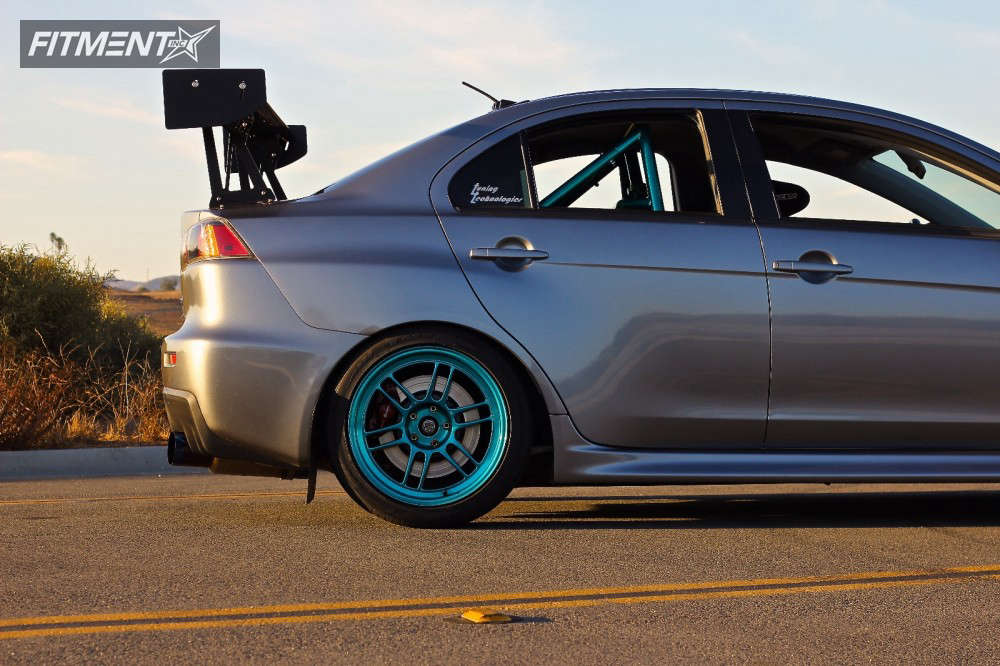 2013 Mitsubishi Lancer Evolution GSR with 18x9.5 Enkei RPF1 and Toyo ...