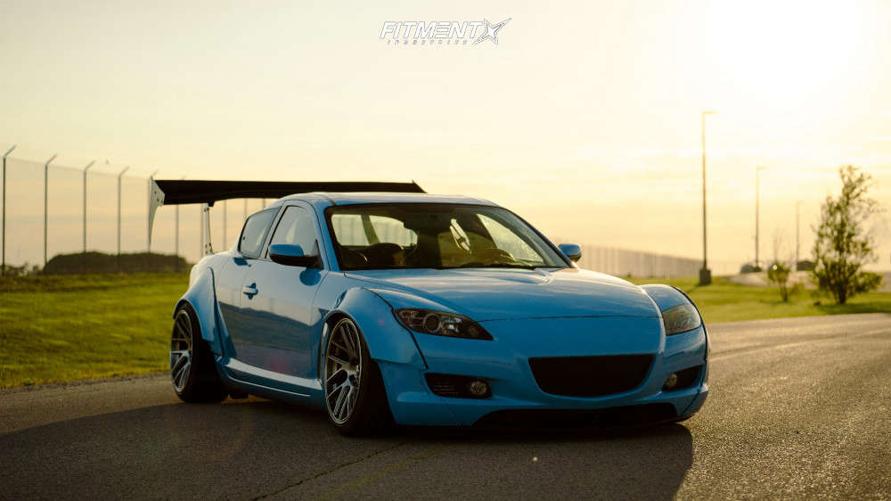 2004 Mazda RX-8 Base with 18x9.5 Anovia Elder and Hankook 245x35 on Air ...