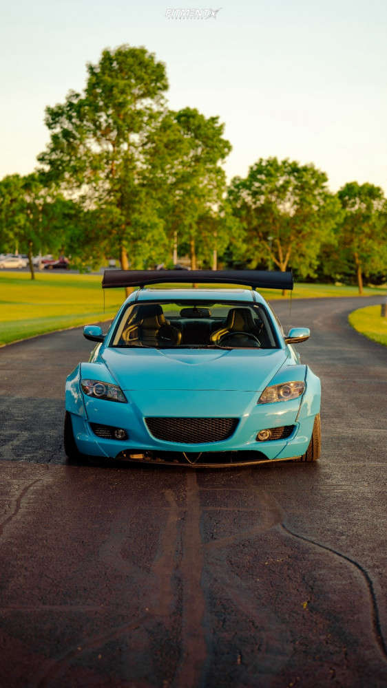 2004 Mazda RX-8 Base with 18x9.5 Anovia Elder and Hankook 245x35 on Air ...