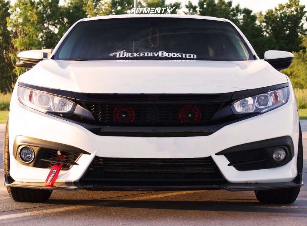 2016 Honda Civic EX-T with 18x9.5 Ambit Re83 and Milestar 235x40 on ...