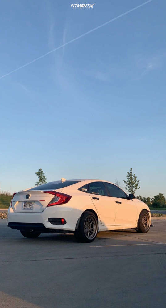 2016 Honda Civic EX-T with 18x9.5 Ambit Re83 and Milestar 235x40 on ...