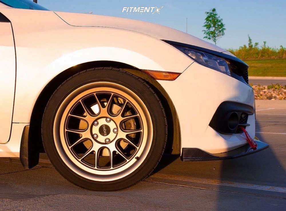 2016 Honda Civic EX-T with 18x9.5 Ambit Re83 and Milestar 235x40 on ...