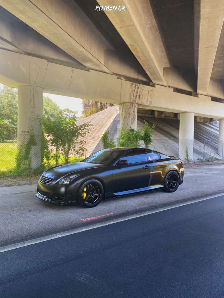 2012 INFINITI G37 Sport with 19x9.5 ESR Sr07 and Continental 255x40 on Lowering Springs ...