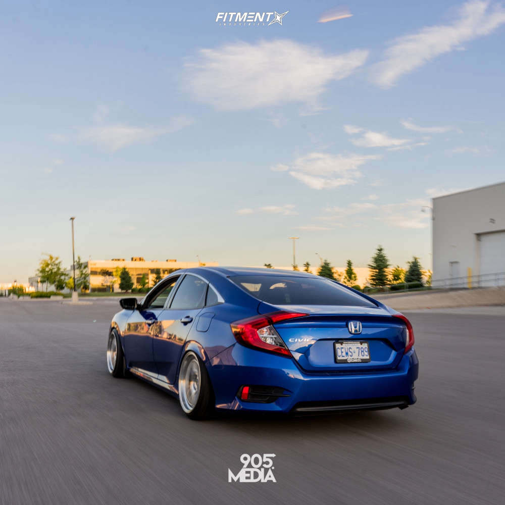 2018 Honda Civic LX with 18x9.5 Aodhan DS06 and Nankang 215x40 on Coilovers | 1757778 | Fitment ...