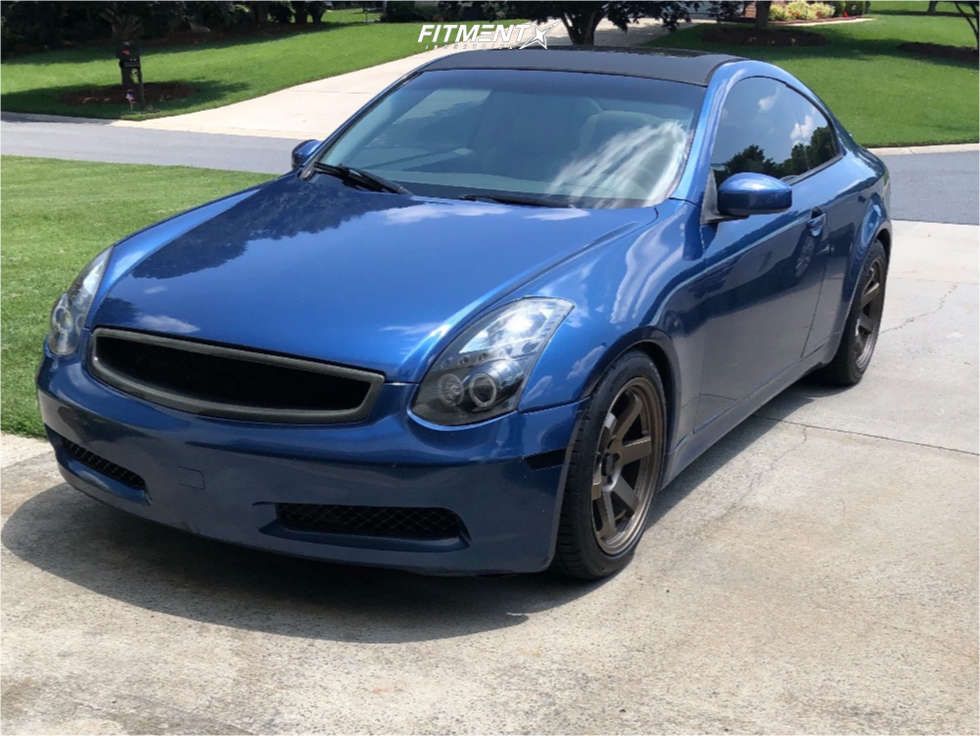 2006 INFINITI G35 2dr Coupe (3.5L 6cyl 6M) with 18x9.5 AVID1 AV6 and ...