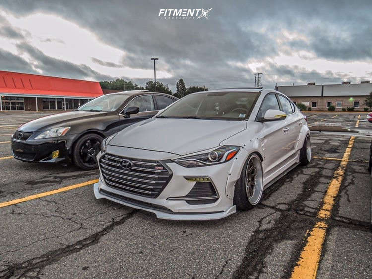 2018 Hyundai Elantra Sport with 18x10.5 ESR Cs12 and Interstate 225x40 ...