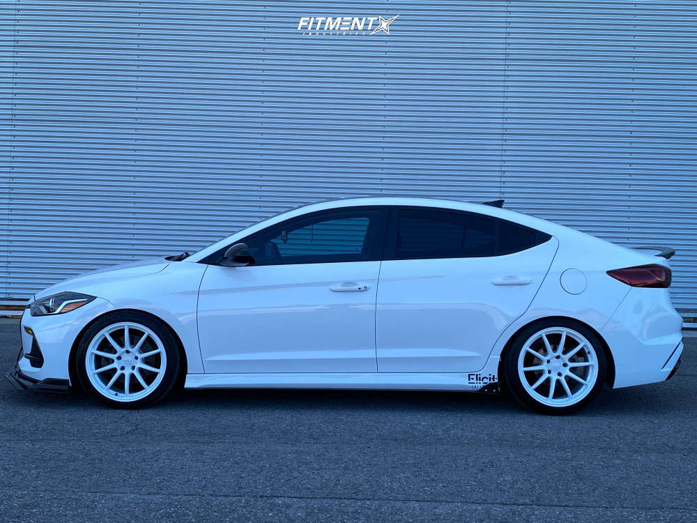 2018 Hyundai Elantra Sport with 18x8.5 Superspeed Rf03rr and Firestone 225x40 on Air Suspension ...