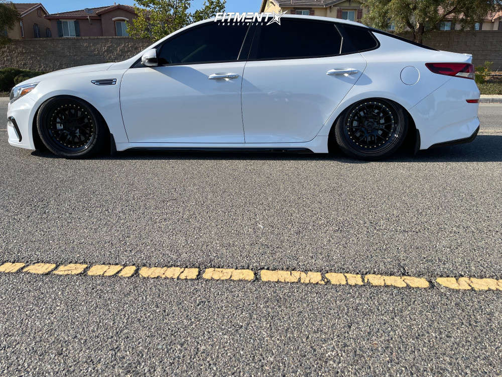 2019 Kia Optima S with 18x8.5 Aodhan Ds06 and Yokohama 245x40 on Air ...