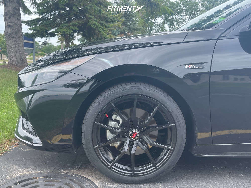 2021 Hyundai Elantra N Line with 18x8 Revolution Racing Rr16 and Continental 225x40 on Stock ...