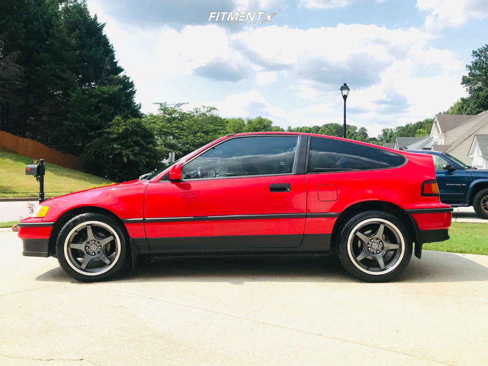 1991 Honda CRX Si with 16x7.5 Versus Vs005 and Continental 205x45 on ...