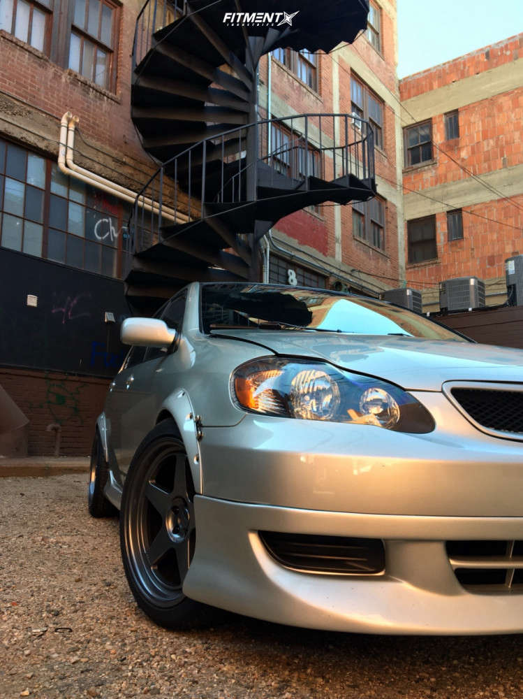2003 Toyota Corolla S with 18x9 Kansei Knp and Nitto 235x40 on Lowering ...