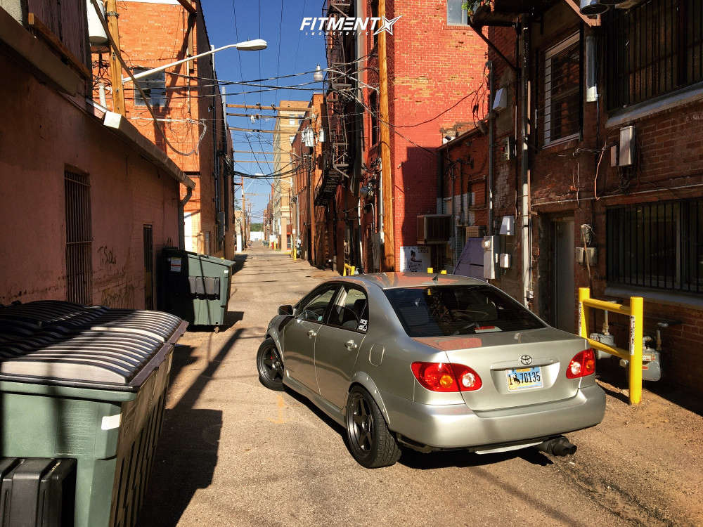 2003 Toyota Corolla S with 18x9 Kansei Knp and Nitto 235x40 on Lowering ...