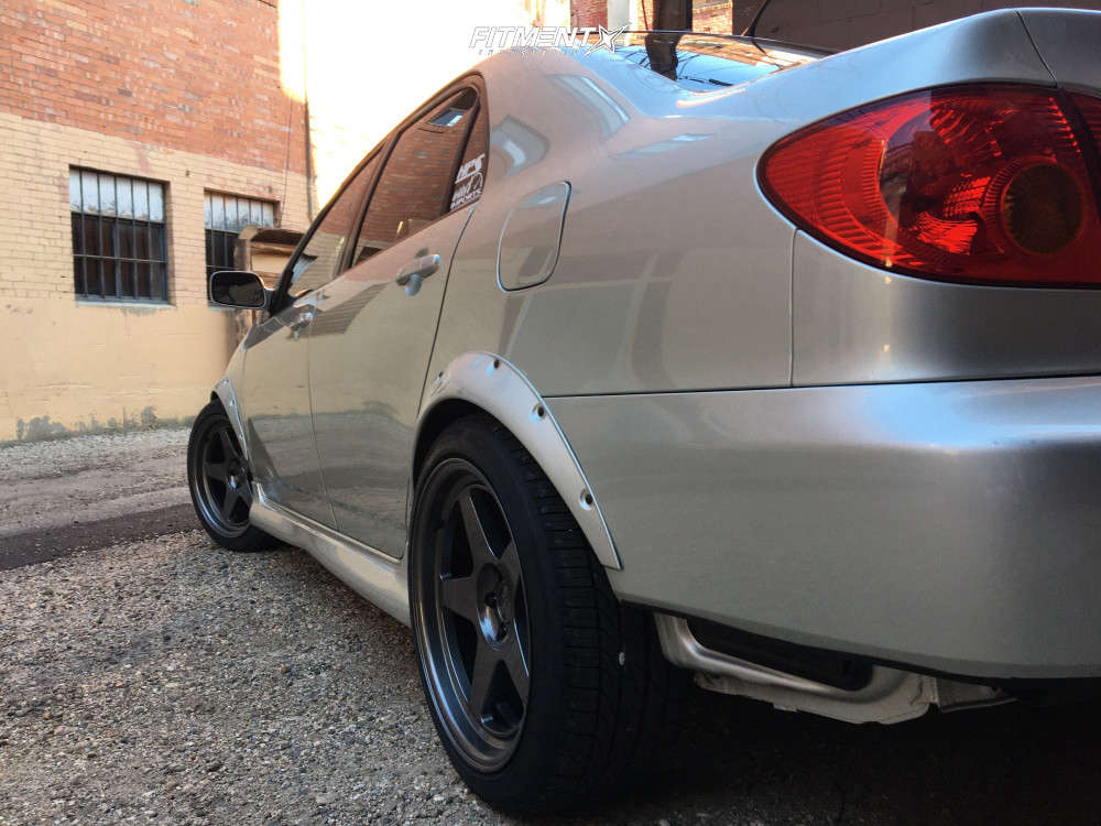 2003 Toyota Corolla S with 18x9 Kansei Knp and Nitto 235x40 on Lowering ...