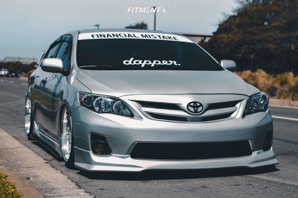 2013 Toyota Corolla S with 18x9.5 ESR Cs11 and Federal 225x40 on Air ...