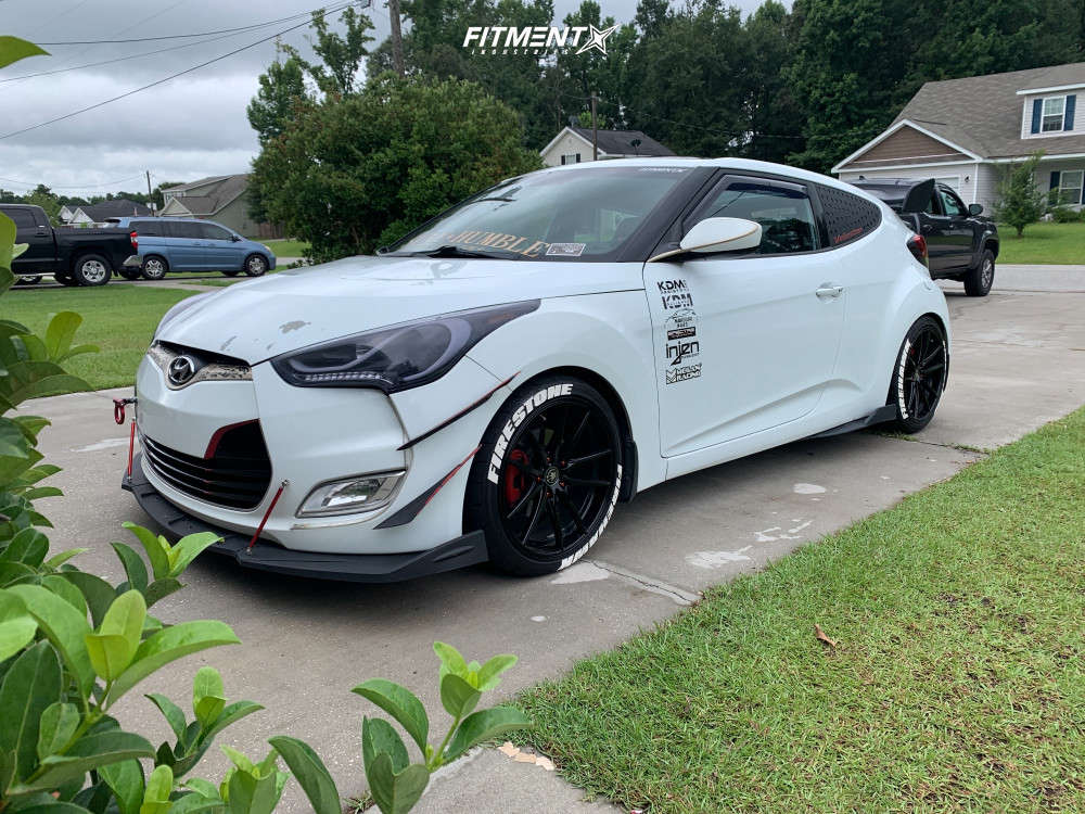 2016 Hyundai Veloster Base with 18x8 Konig Oversteer and Firestone ...