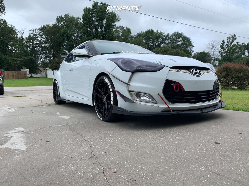 2016 Hyundai Veloster Base with 18x8 Konig Oversteer and Firestone ...