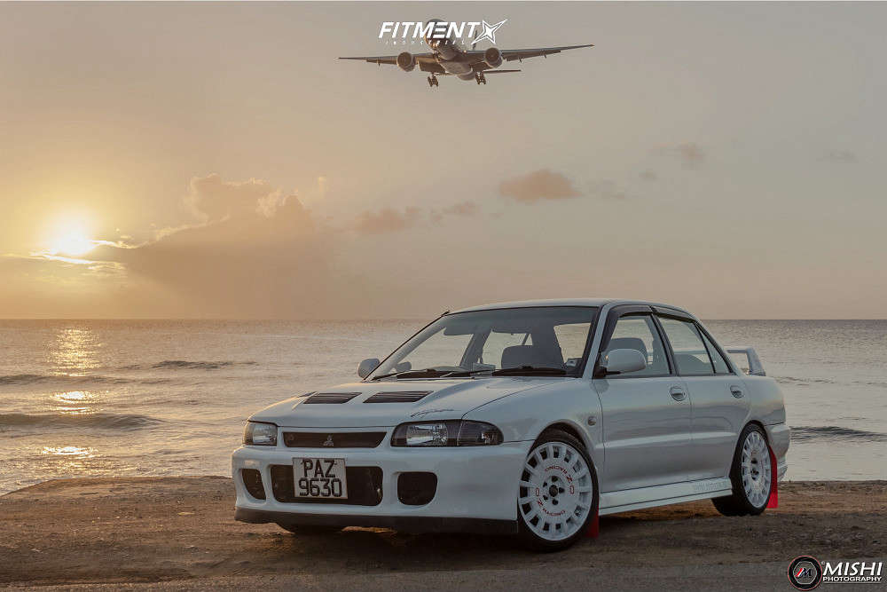 1995 Mitsubishi Mirage ES with 17x8 OZ Racing Rally Racing and Sailun ...
