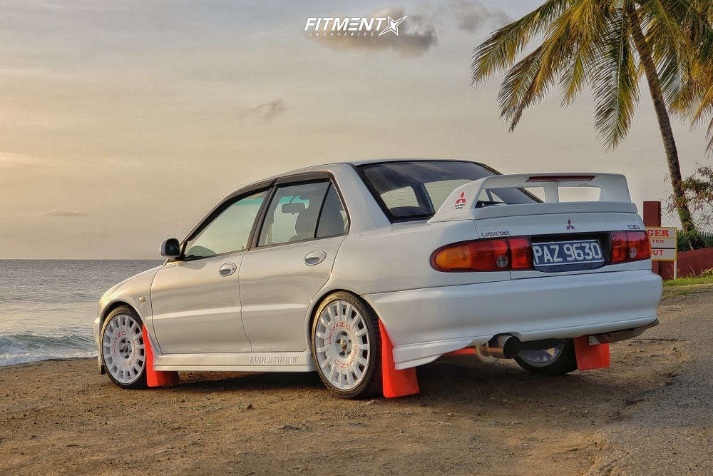 1995 Mitsubishi Mirage ES with 17x8 OZ Racing Rally Racing and Sailun ...