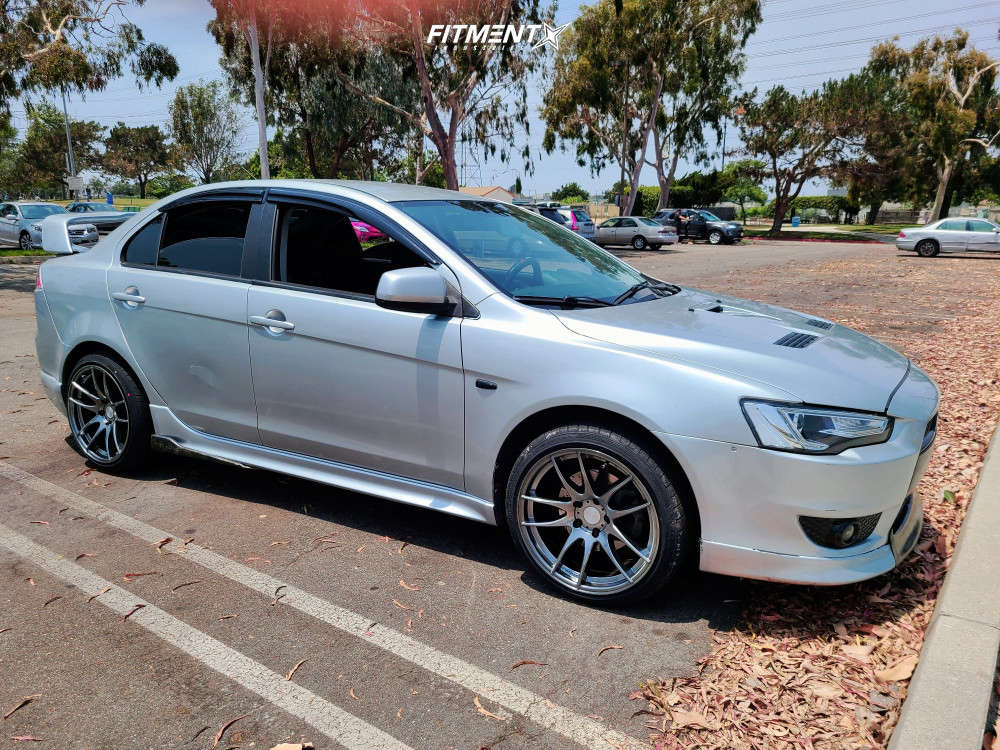 2010 Mitsubishi Lancer GTS with 18x9.5 AVID1 AV32 and Vercelli 225x40 ...