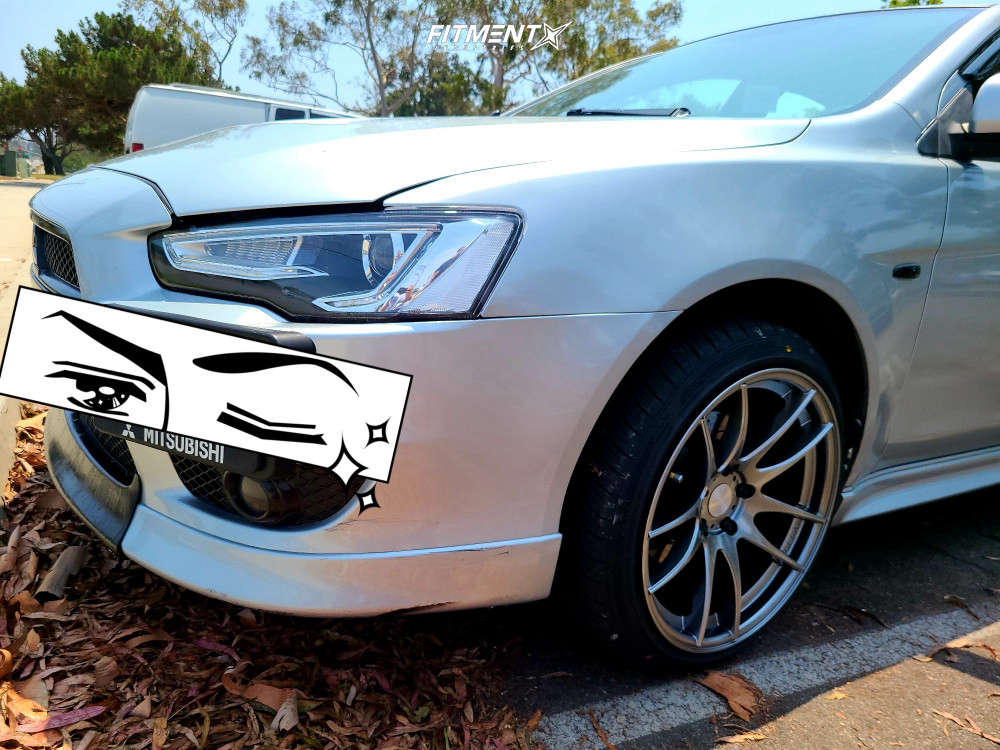 2010 Mitsubishi Lancer GTS with 18x9.5 AVID1 AV32 and Vercelli 225x40 ...