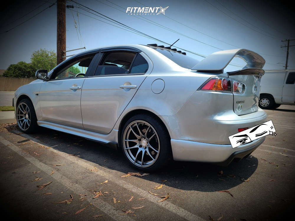 2010 Mitsubishi Lancer GTS with 18x9.5 AVID1 AV32 and Vercelli 225x40 ...