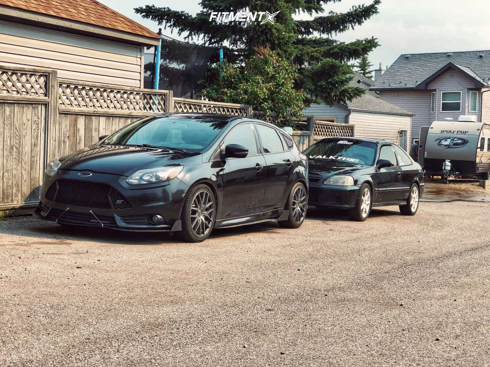 2014 Ford Focus ST with 18x8 Touren Tr60 and Dunlop 245x40 on Lowering ...