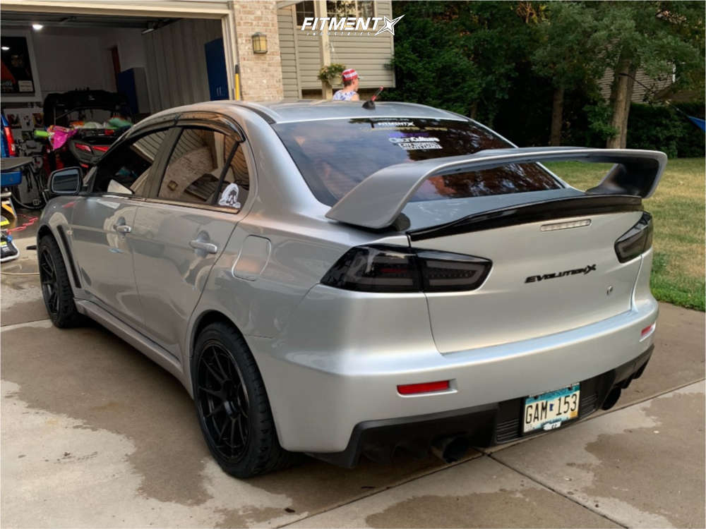 2008 Mitsubishi Lancer Evolution MR with 18x9.5 Ambit Rt8 and Nitto ...