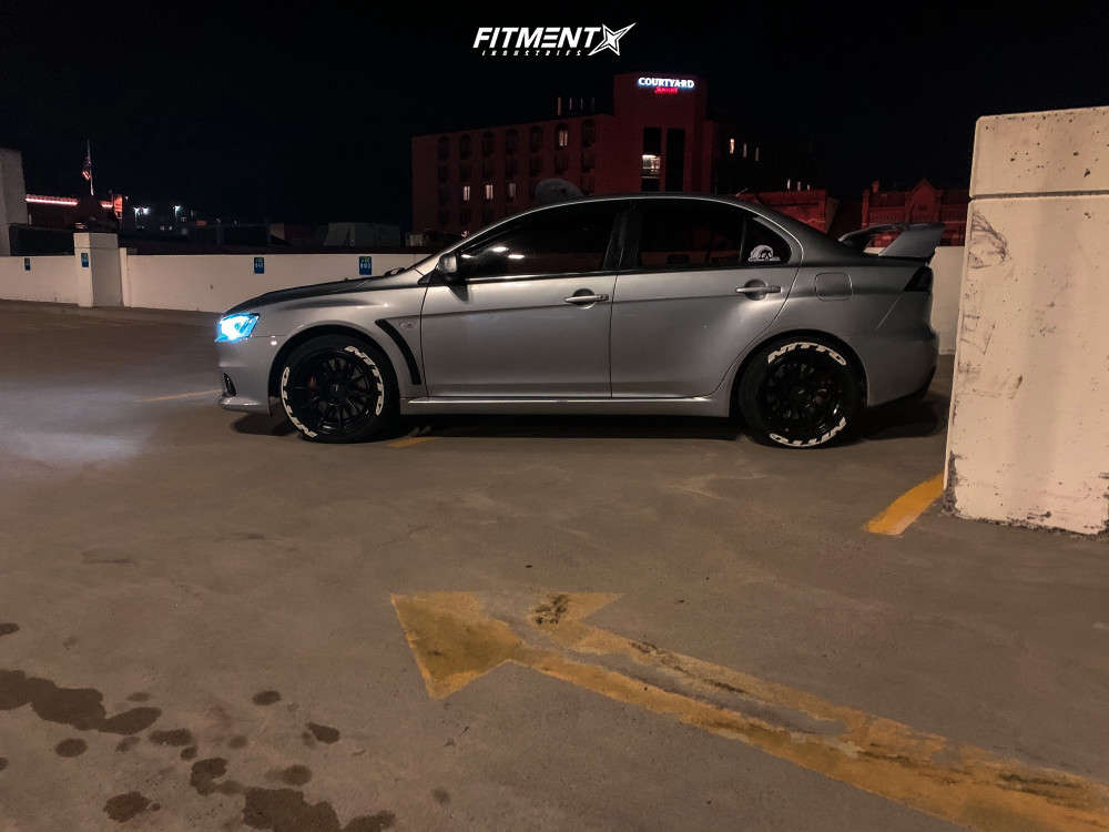 2008 Mitsubishi Lancer Evolution MR with 18x9.5 Ambit Rt8 and Nitto ...